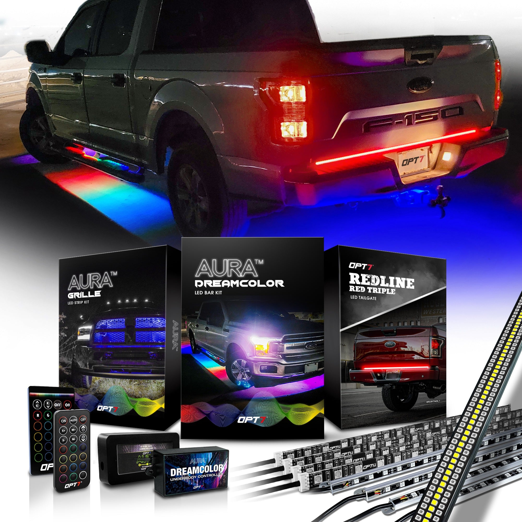 AURA LED Lighting Kit for Truck Bundle (Grille LED Kit + DreamColor Un ...