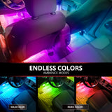 AURA DreamColor LED Interior Ambient Lighting Kit (4 x 12 Inch or 6 x ...
