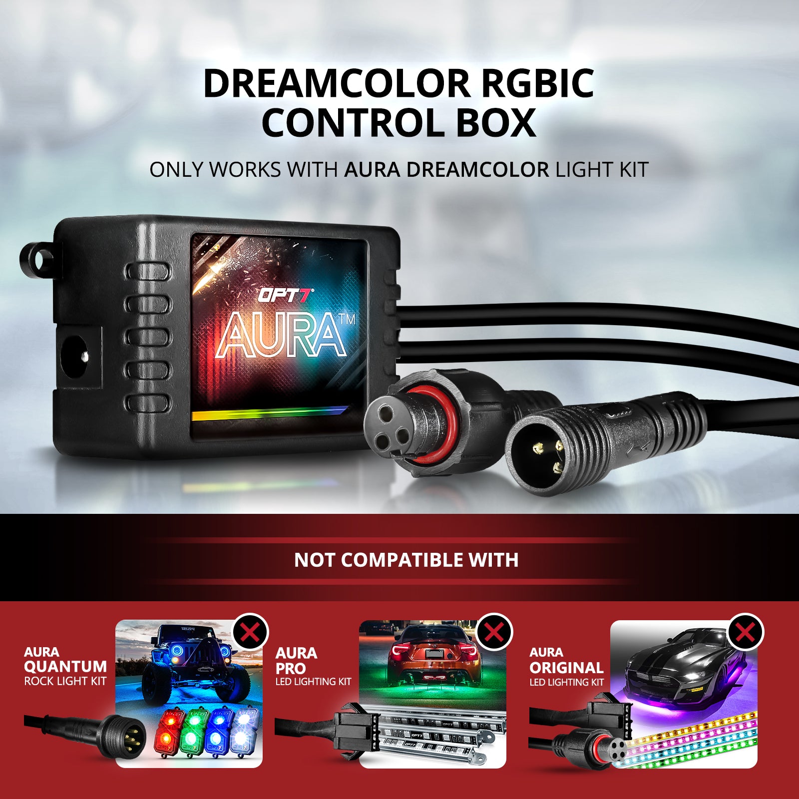 AURA DreamColor LED Interior Ambient Lighting Kit (4 x 12 Inch or 6 x ...