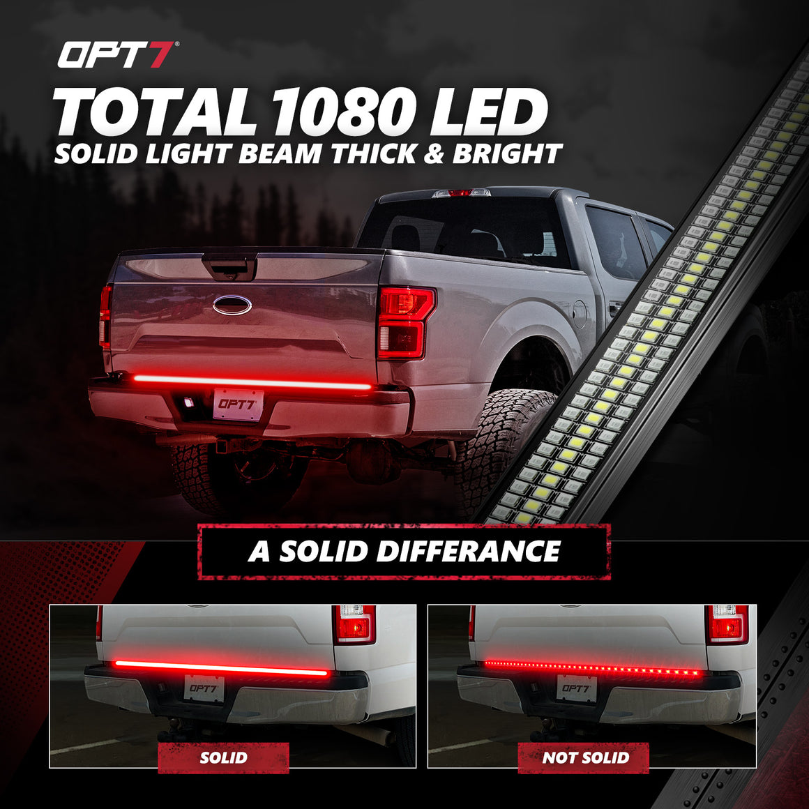 Tailgate Light Bar with Triple LED Reverse | OPT7 Redline – OPT7 ...