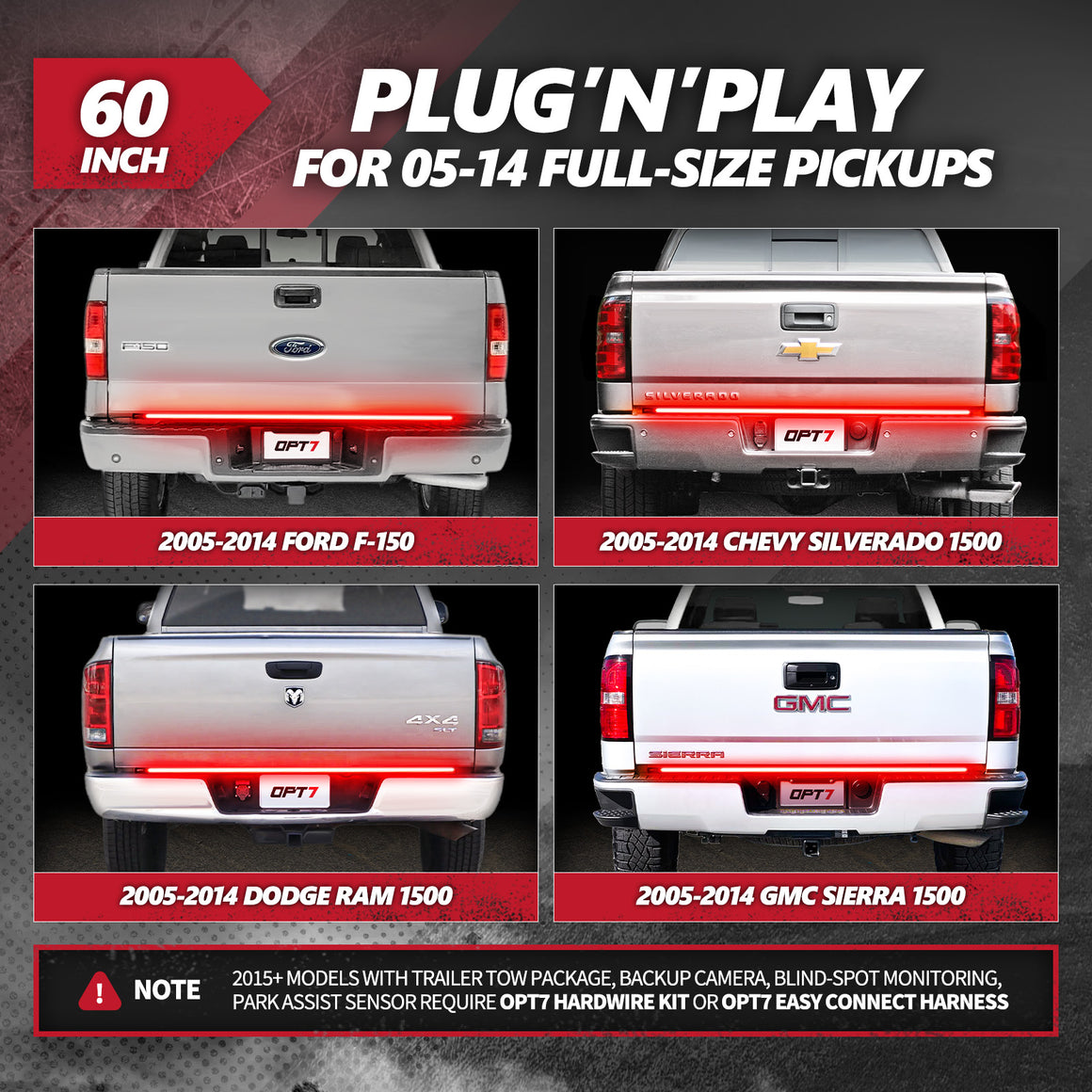 Tailgate Light Bar with Triple LED Reverse | OPT7 Redline – OPT7 ...