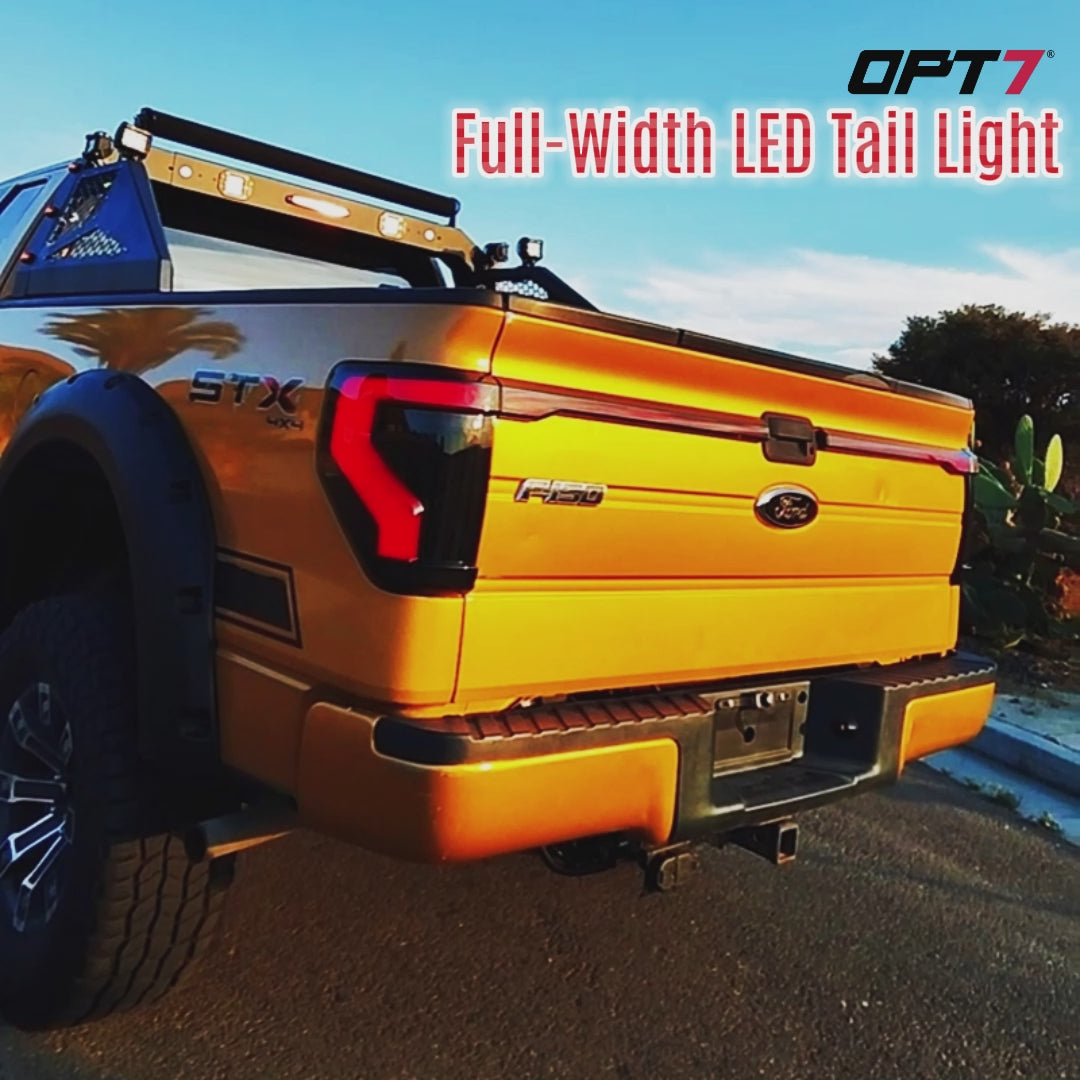 OPT7 Full-Width Strip Cross LED Tail Light with Sequential Red or Yell ...