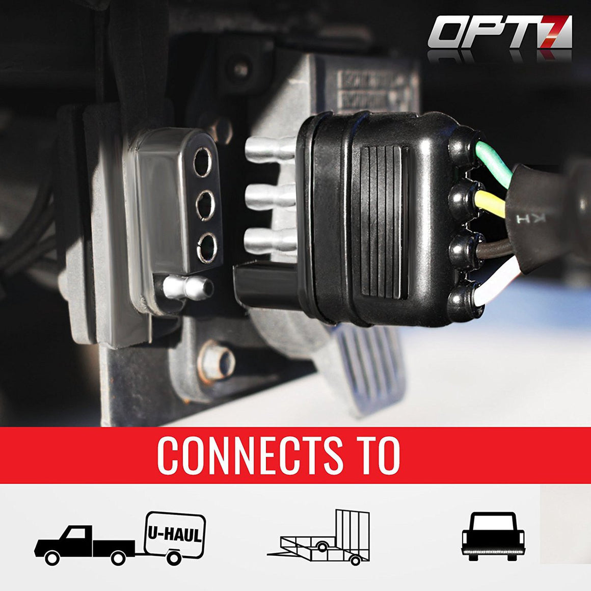 Y-Splitter 4 Tow Pin Connector Adapter Harness Wiring for Truck ...
